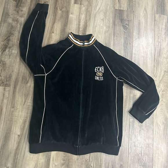 Ecko Unlimited | Jackets & Coats | Ecko Velour Velvet Track Jacket Full ...